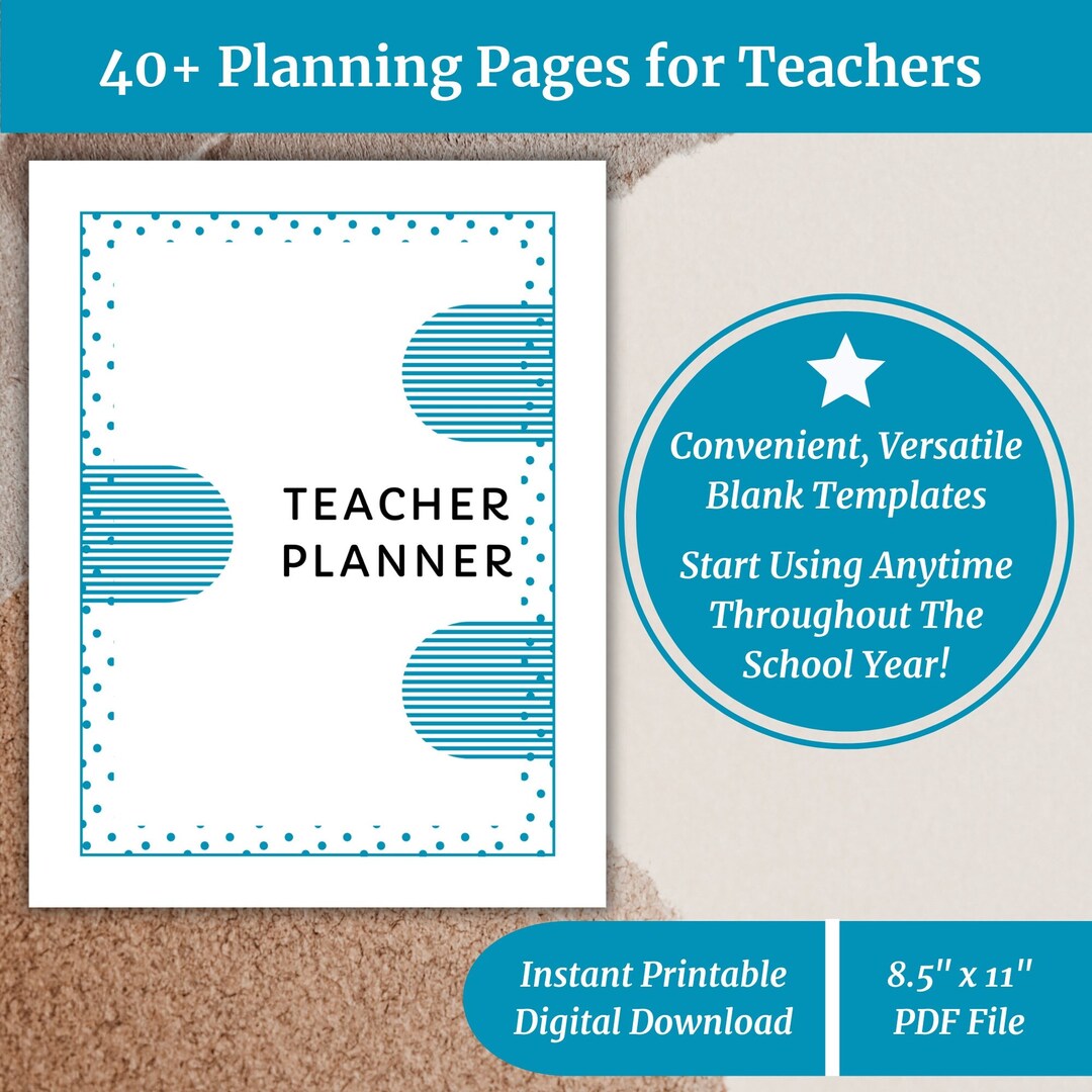 Teacher Planner, Academic Planner, Homeschool Planner, Lesson Plan ...