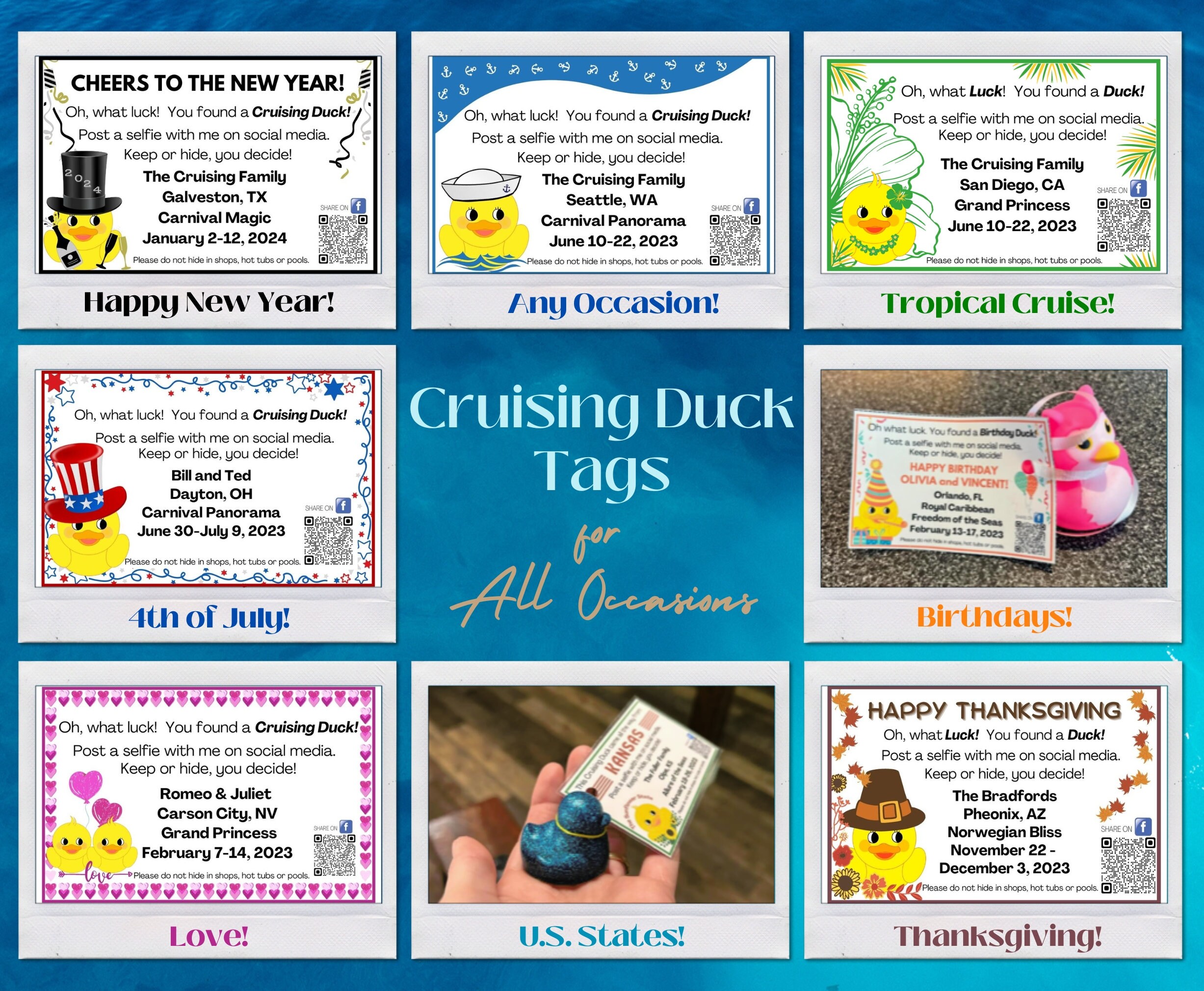 Custom Cruising Duck Tags, Oregon USA Duck Tags, Personalized Duck Tags ...