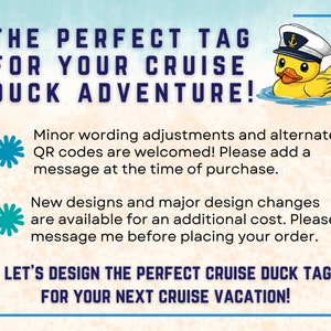 Wedding Anniversary Cruise Duck Tags, Personalized Cruising Duck Tags ...