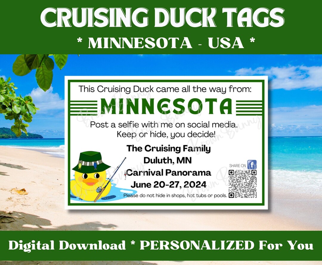 Custom Cruising Duck Tags, Minnesota USA Duck Tags, Personalized ...