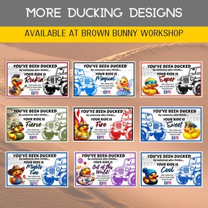 You’ve Been Ducked Printable Ducking Tags, Editable Fillable Template ...