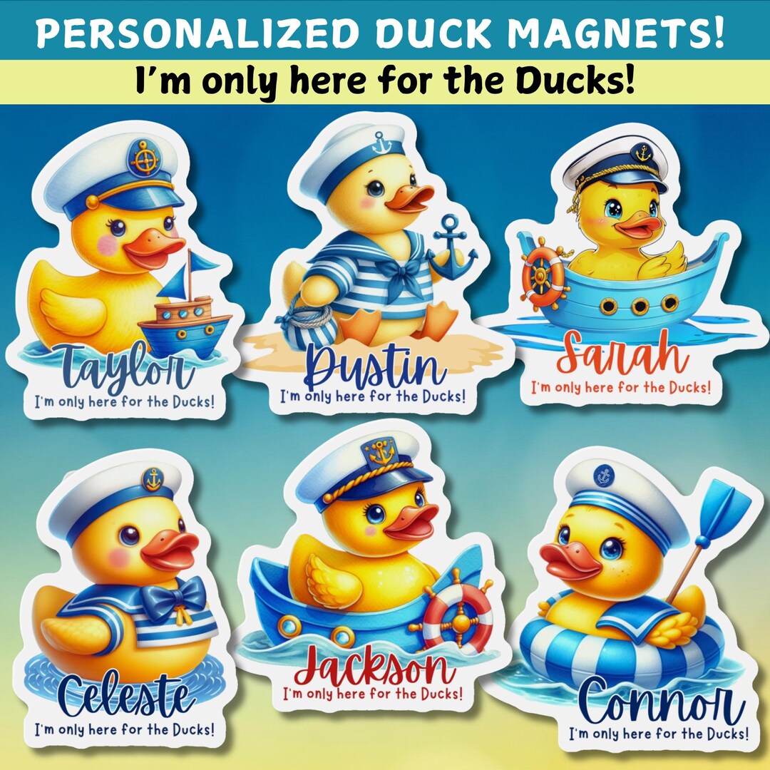 Cruise Door Magnet - Personalized With Your Name, Rubber Duck Magnets ...