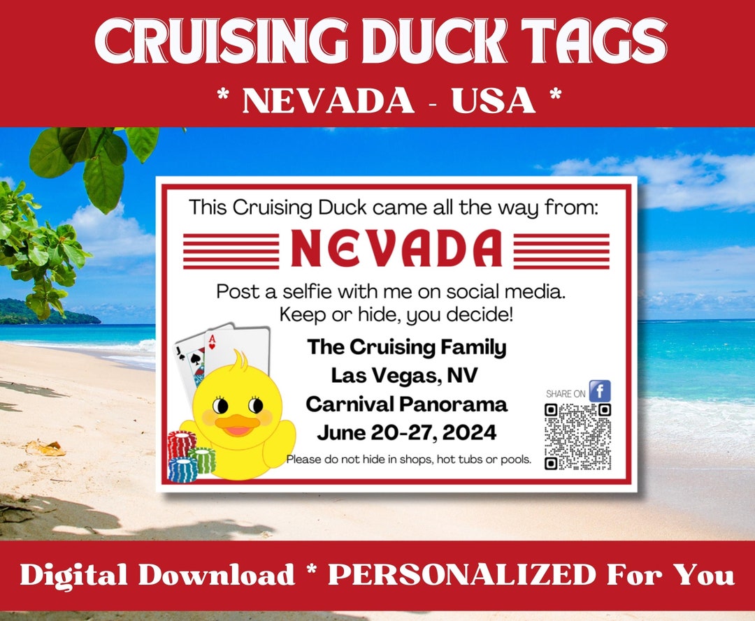 Custom Cruising Duck Tags, Nevada USA Duck Tags, Personalized Duck Tags ...