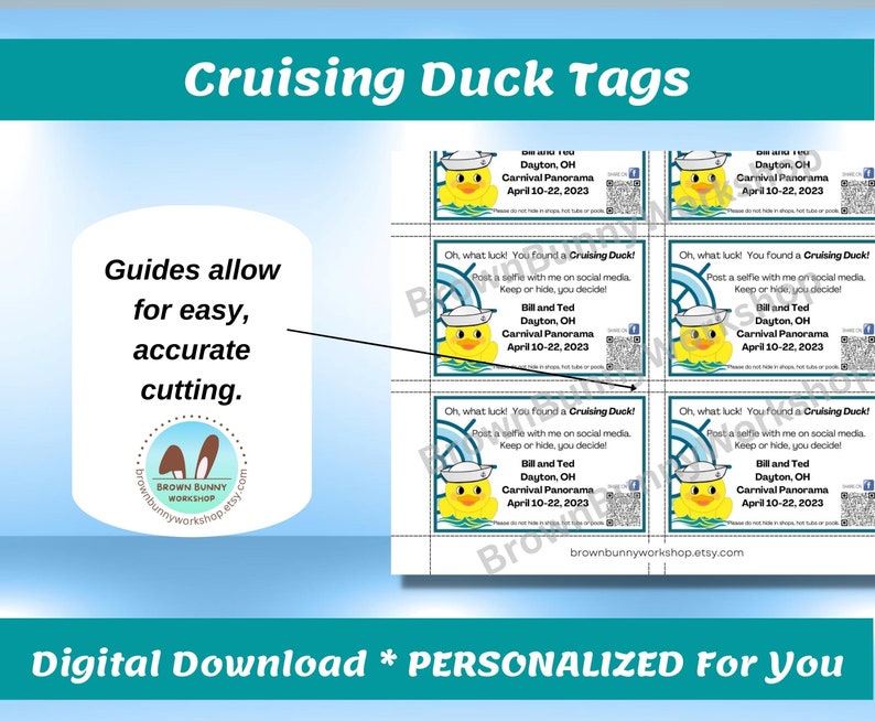 Custom Cruising Duck Tags Personalized With YOUR Information - Etsy