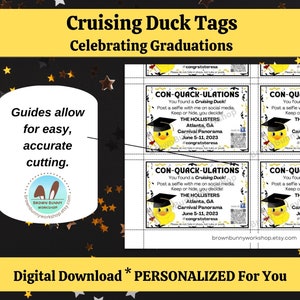 Graduation Cruising Duck Tags, Custom Duck Tags Personalized Just for ...