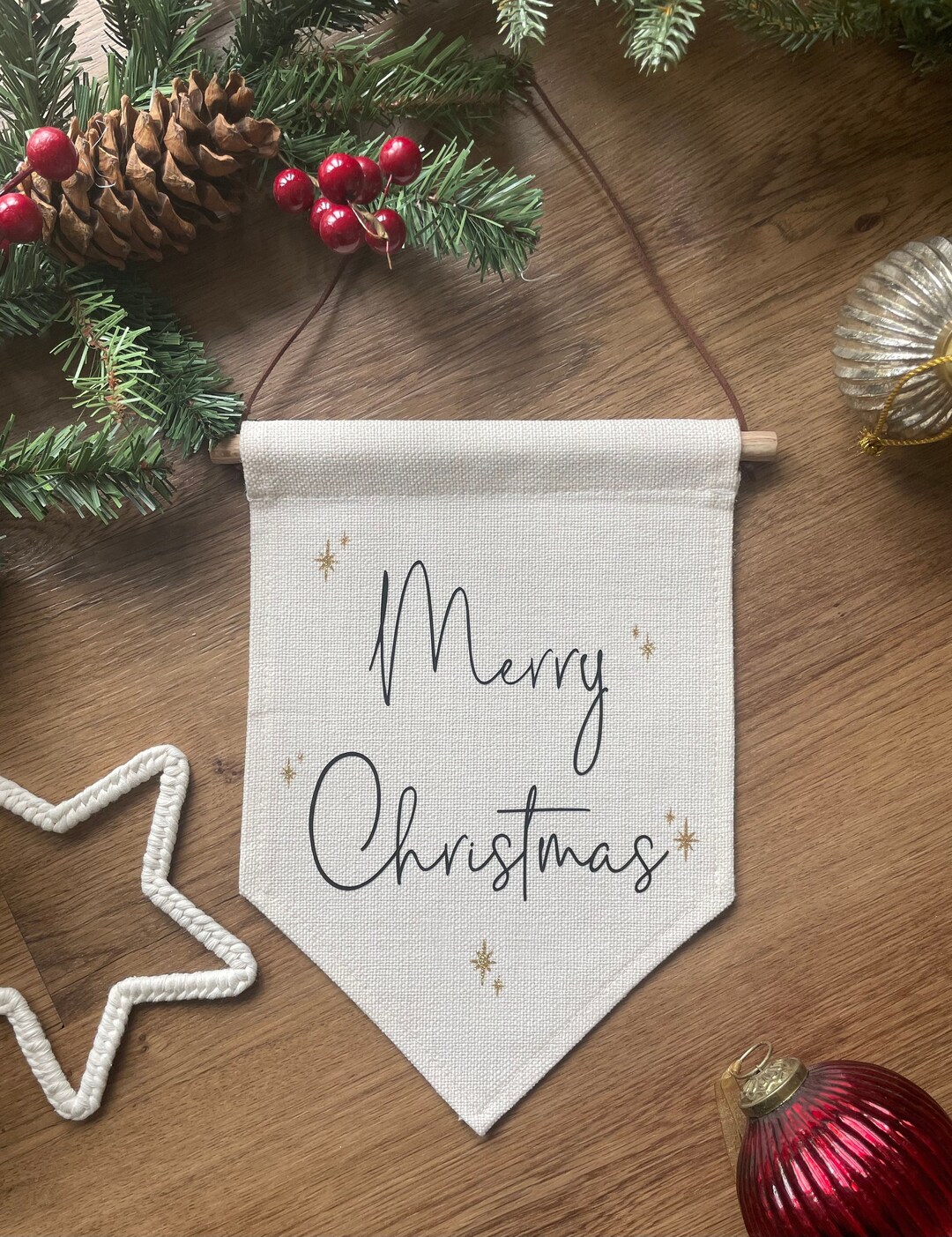 Merry Christmas Pennant/christmas Wall Hanging, Christmas Decor, Merry ...