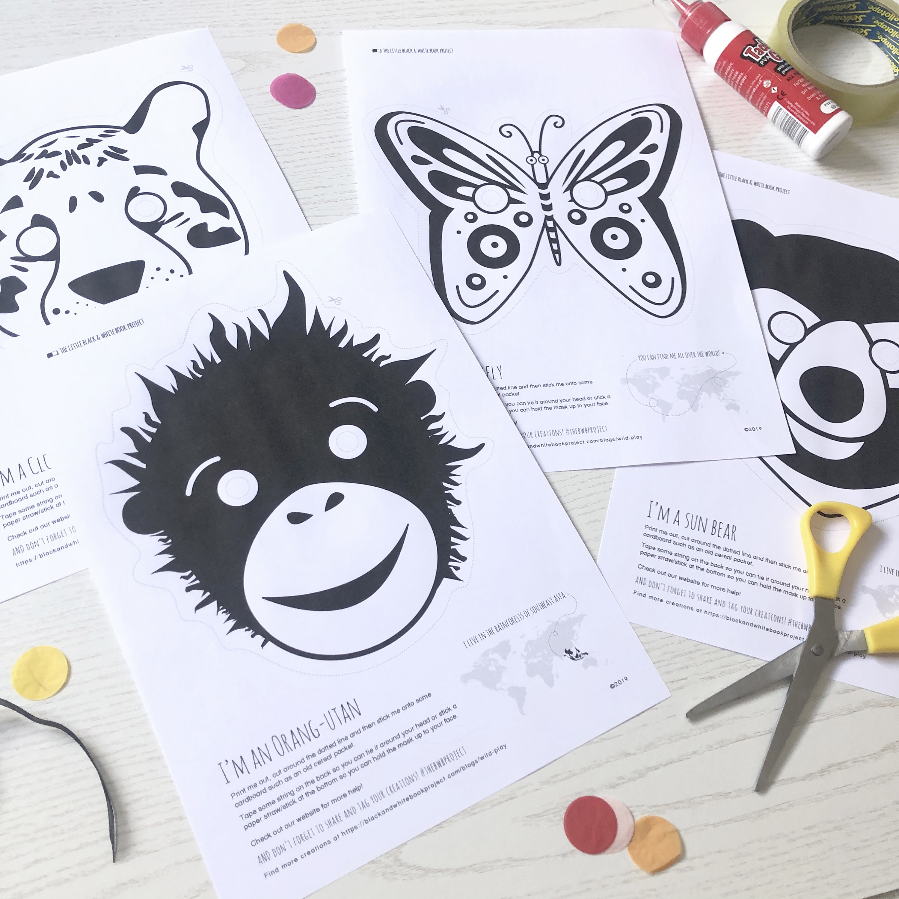 Make an Animal Mask, Digital Download, Kids Crafts, Print and Make ...