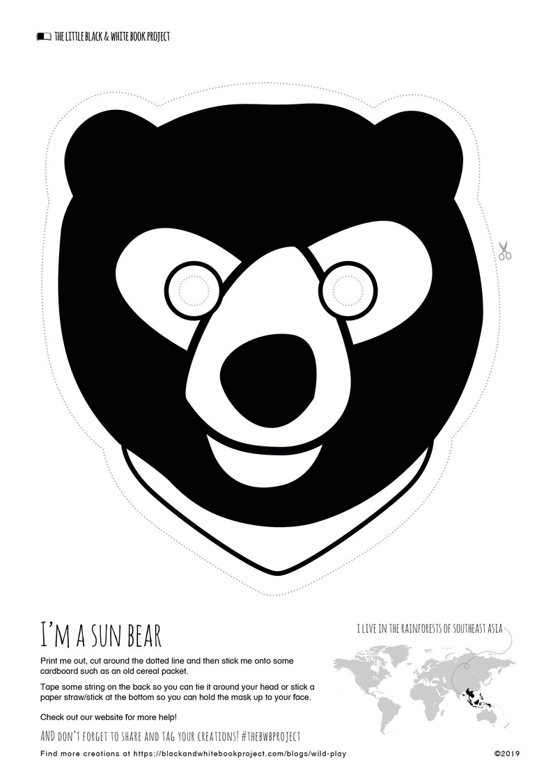 Make an Animal Mask, Digital Download, Kids Crafts, Print and Make ...