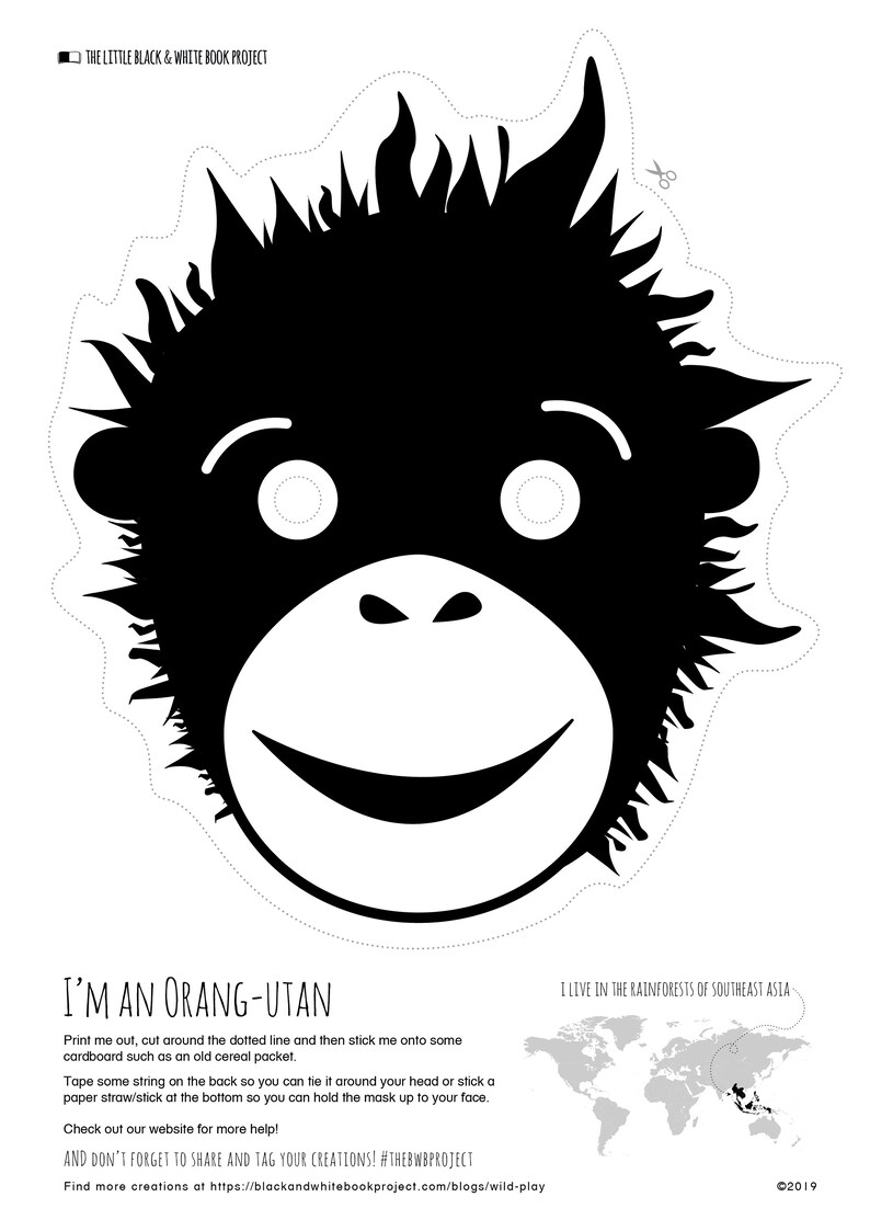 Make an Animal Mask, Digital Download, Kids Crafts, Print and Make ...