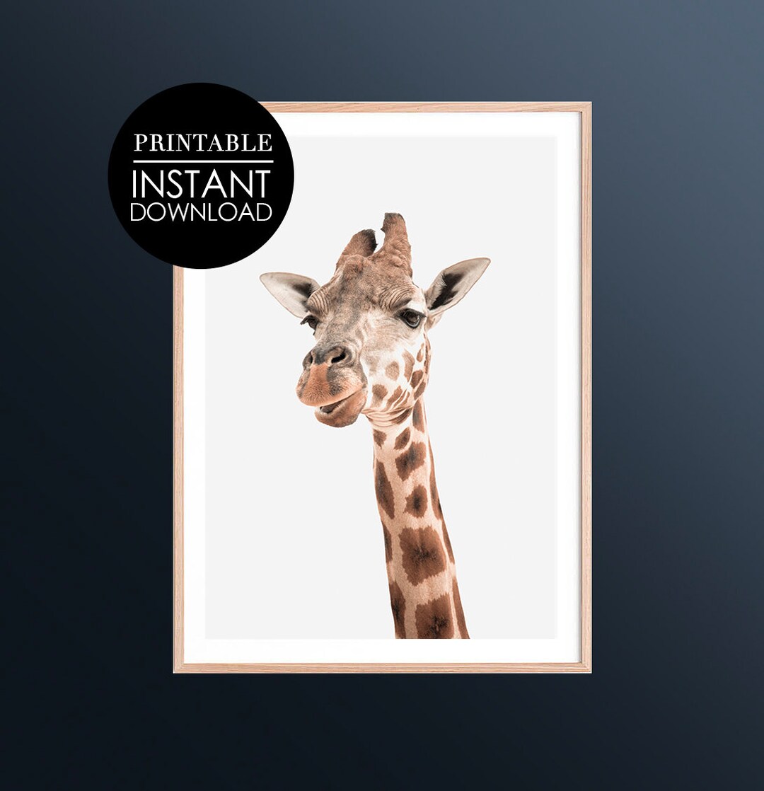 Giraffe Print, Giraffe Digital Download, Safari Nursery Wall Art ...