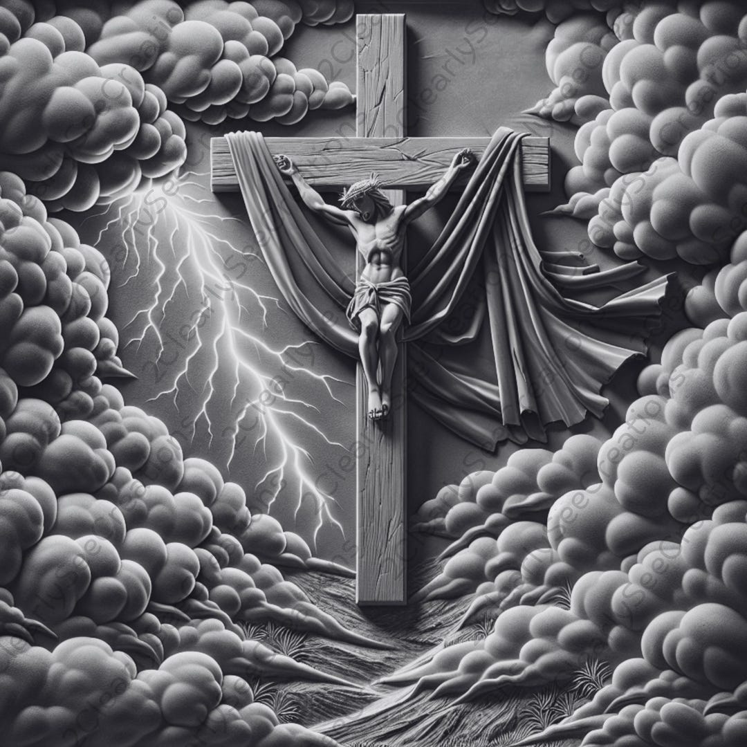 Crucifixion Image Laser Cut Burn Slate File | Jesus Christ Cross ...