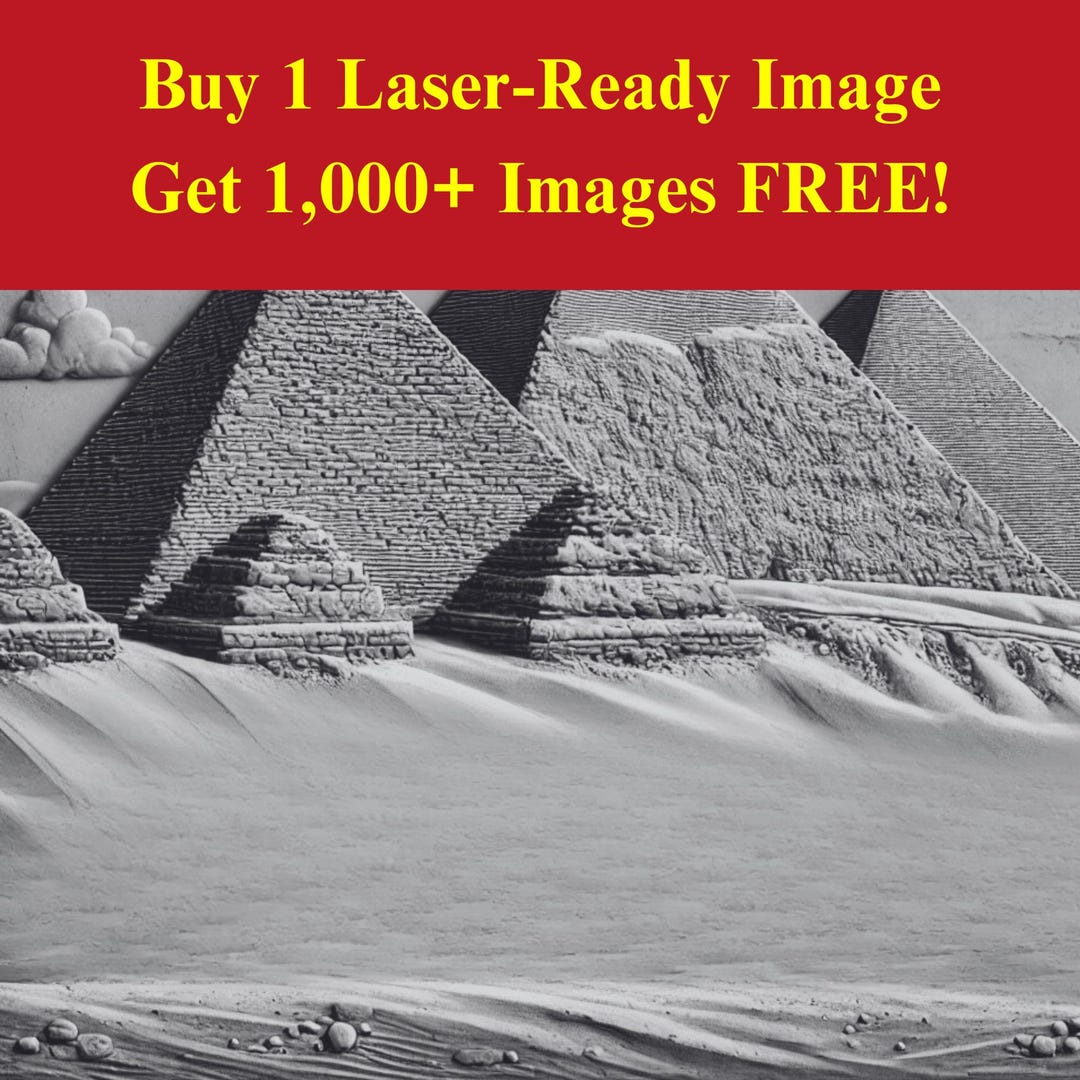 Pyramids Image Laser Burn Slate File | Ancient Egypt Desert Monument ...