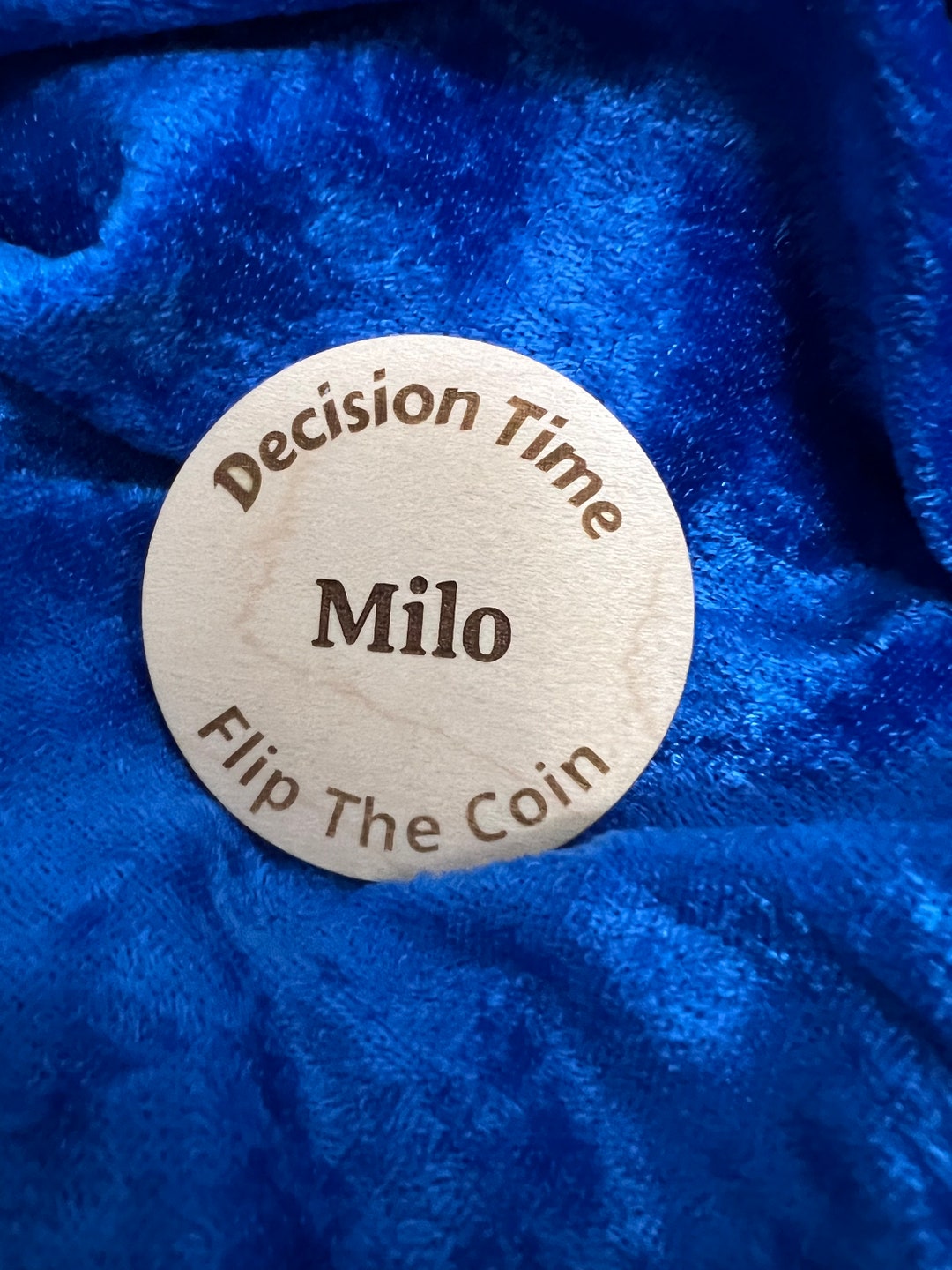 Decision Coin ENGRAVED Gift Couple's Flip Coin Wooden - Etsy