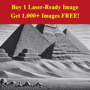 Pyramids Image Laser Cut Burn Slate File | Egyptian Desert Ancient ...