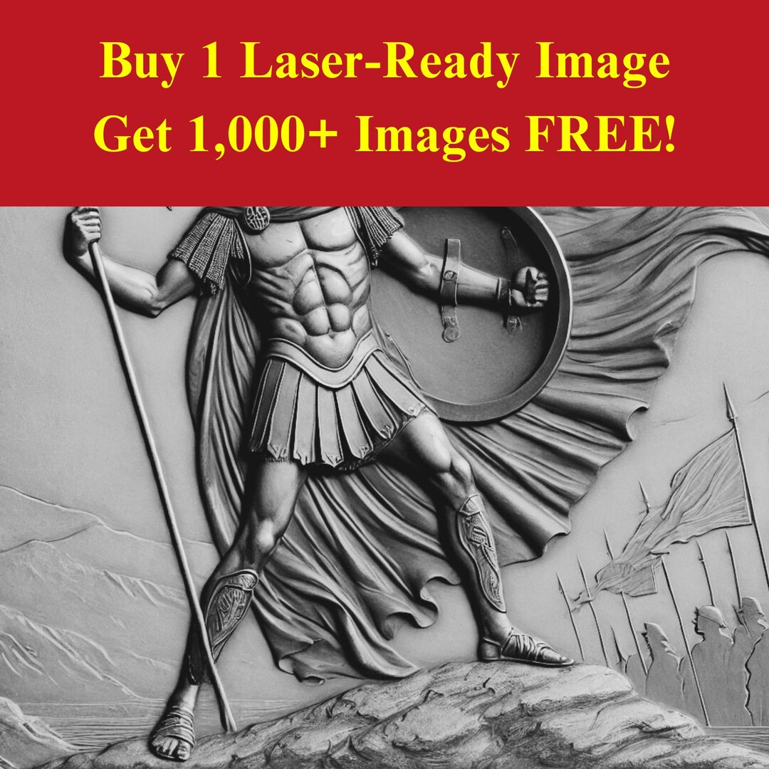 Spartan Leader Image Laser Burn Slate File | Battle Army Command Digital Download | 3D Illusion ...