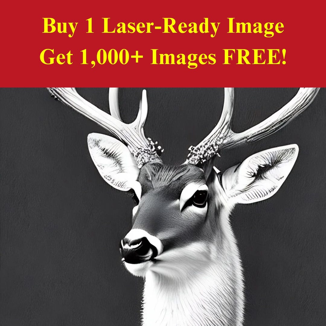 Deer Buck Image Laser Burn File | Wildlife Forest Majestic Digital ...