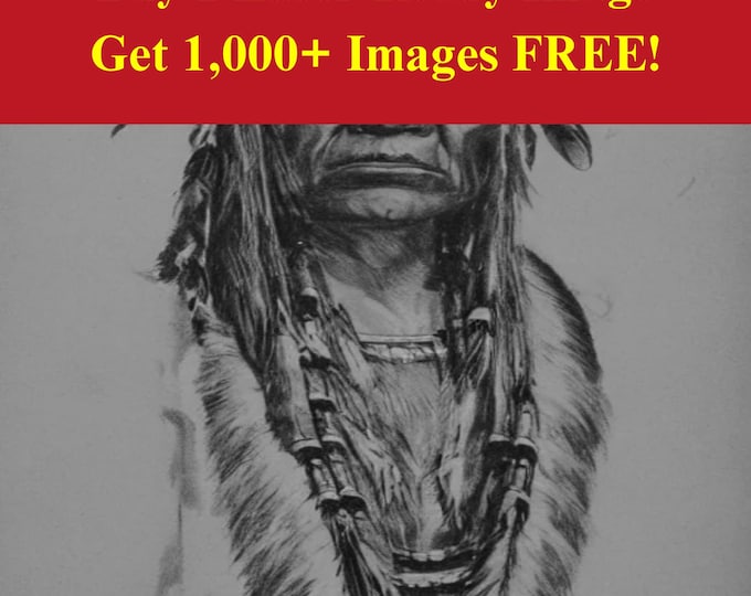 Laser Engrave PNG of a Native American Indian Chief With Headdress | 3D ...