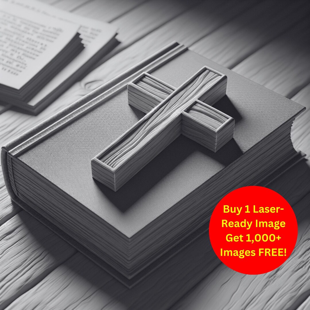 Bible Cross Image Laser Cut Burn Slate File | Christian Scripture Holy ...