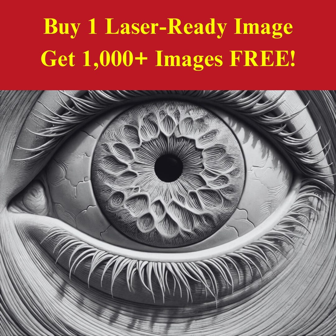 Eye Image Laser Burn Slate File | Close up Iris Detail Digital Download ...