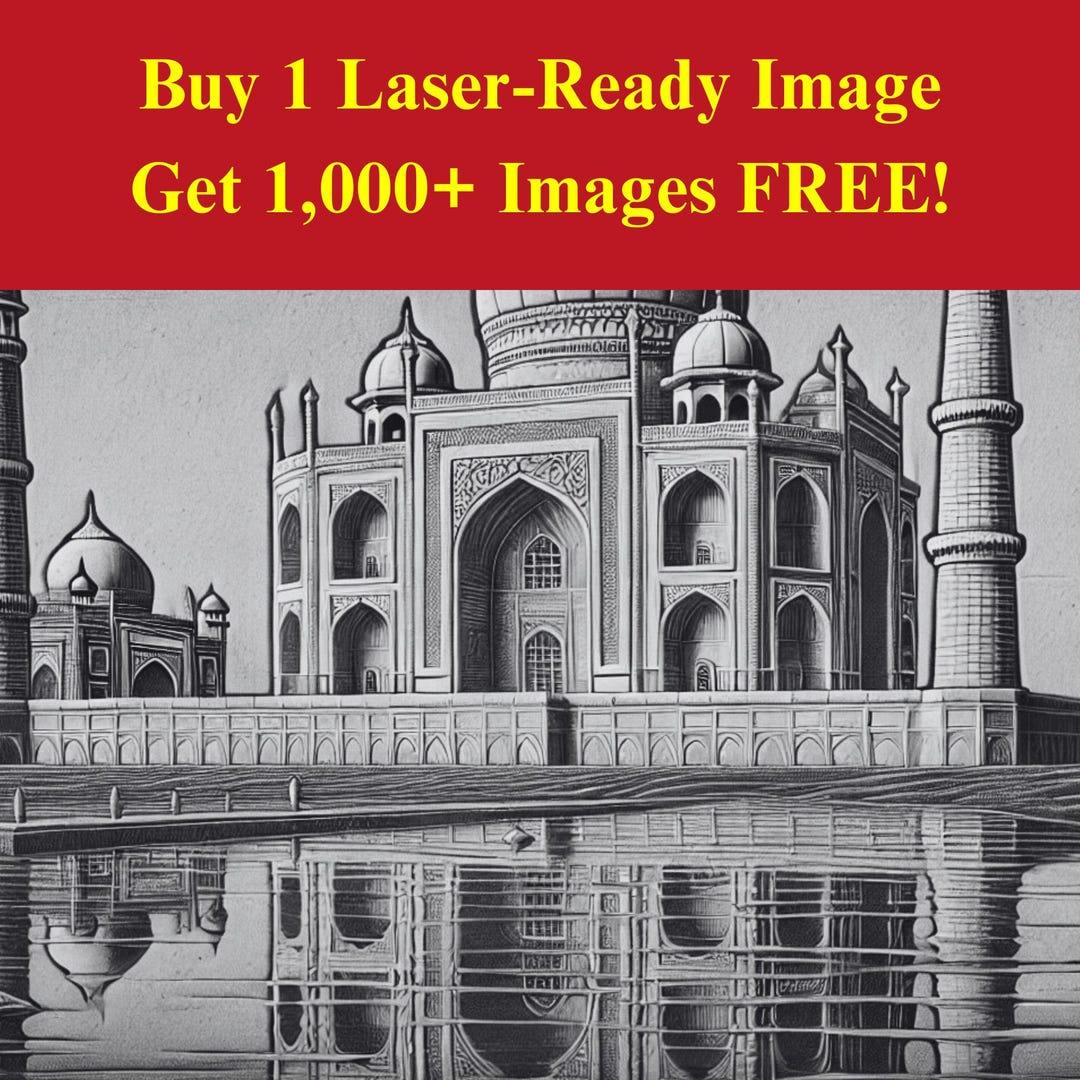 Taj Mahal Image Laser Burn Slate File | Islamic Architecture Palace ...