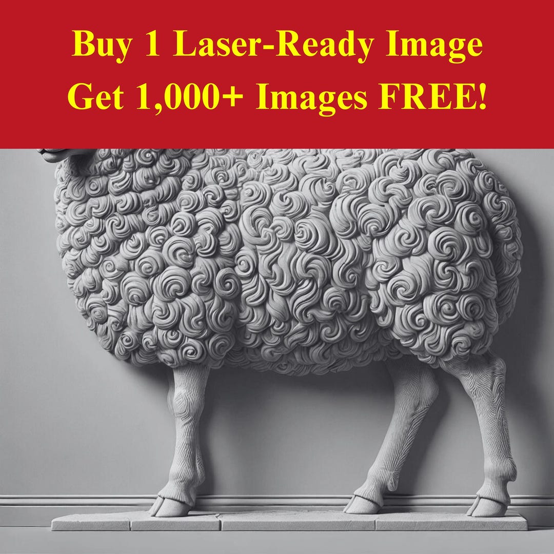 Sheep Image Laser Cut Burn Slate File | Wool Texture Art Digital ...