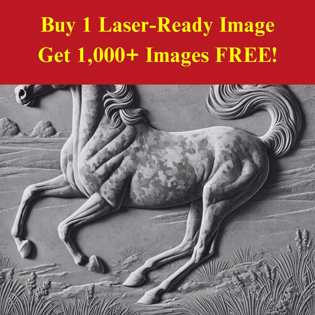 Horse Gallop Image Laser Burn Slate File | Rural Equestrian Farmland ...