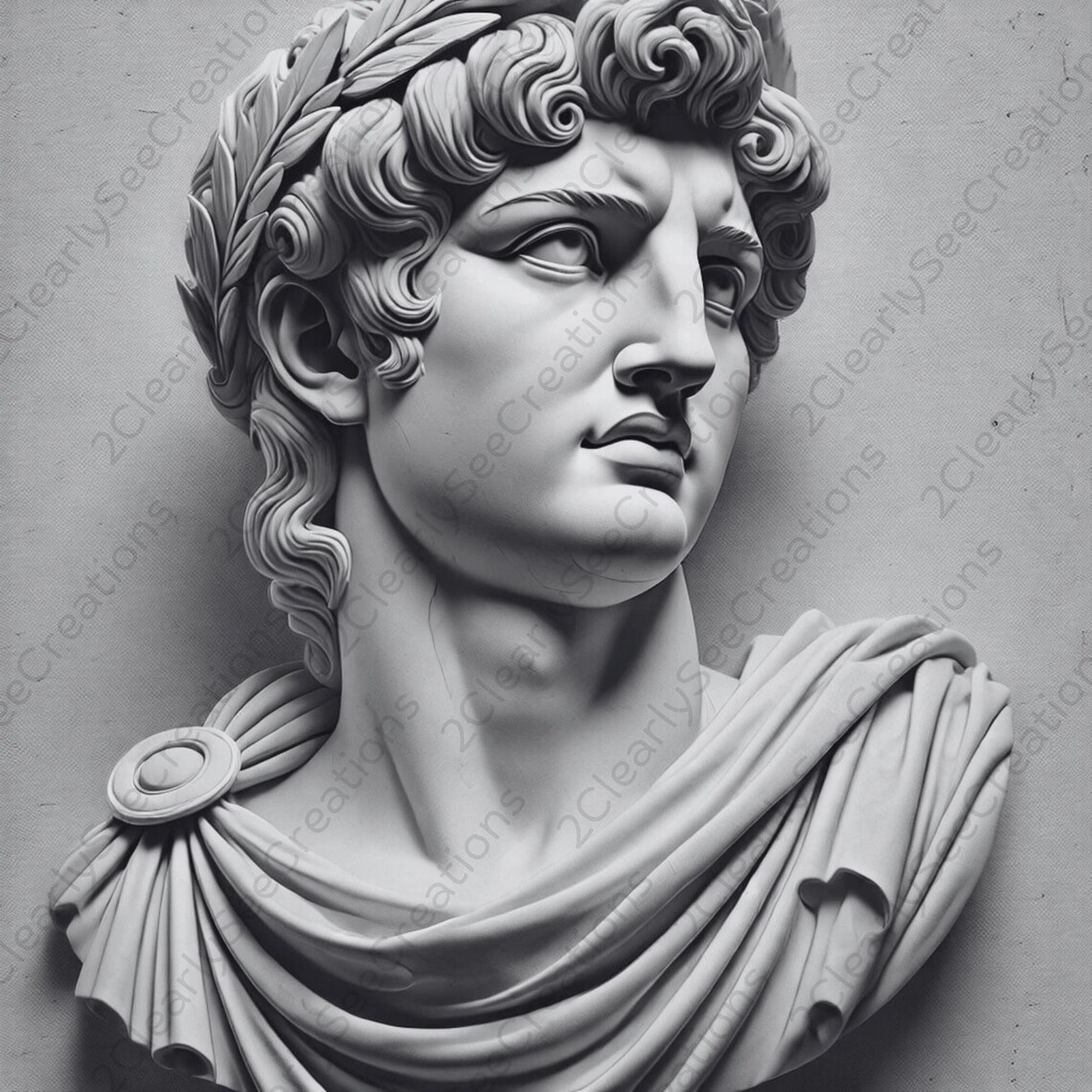 Apollo Image Laser Burn Slate File | Greek God Portrait Digital ...