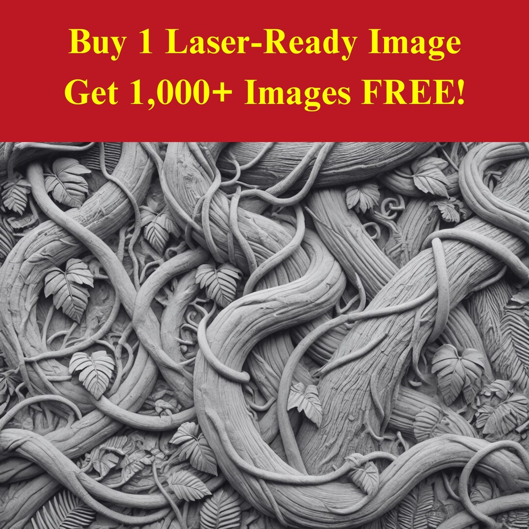 Jungle Vines Image Laser Cut Burn Slate File | Tropical Monstera ...