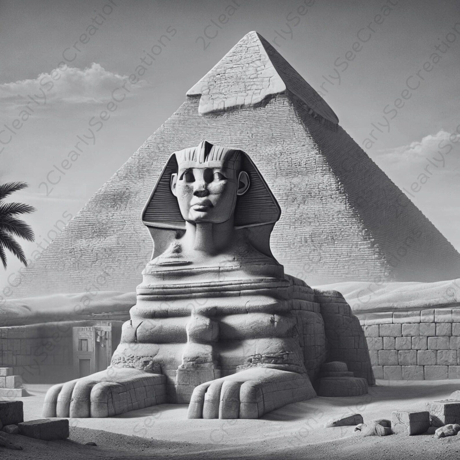 Great Sphinx Image Laser Burn Slate File | Ancient Egypt Pyramid ...