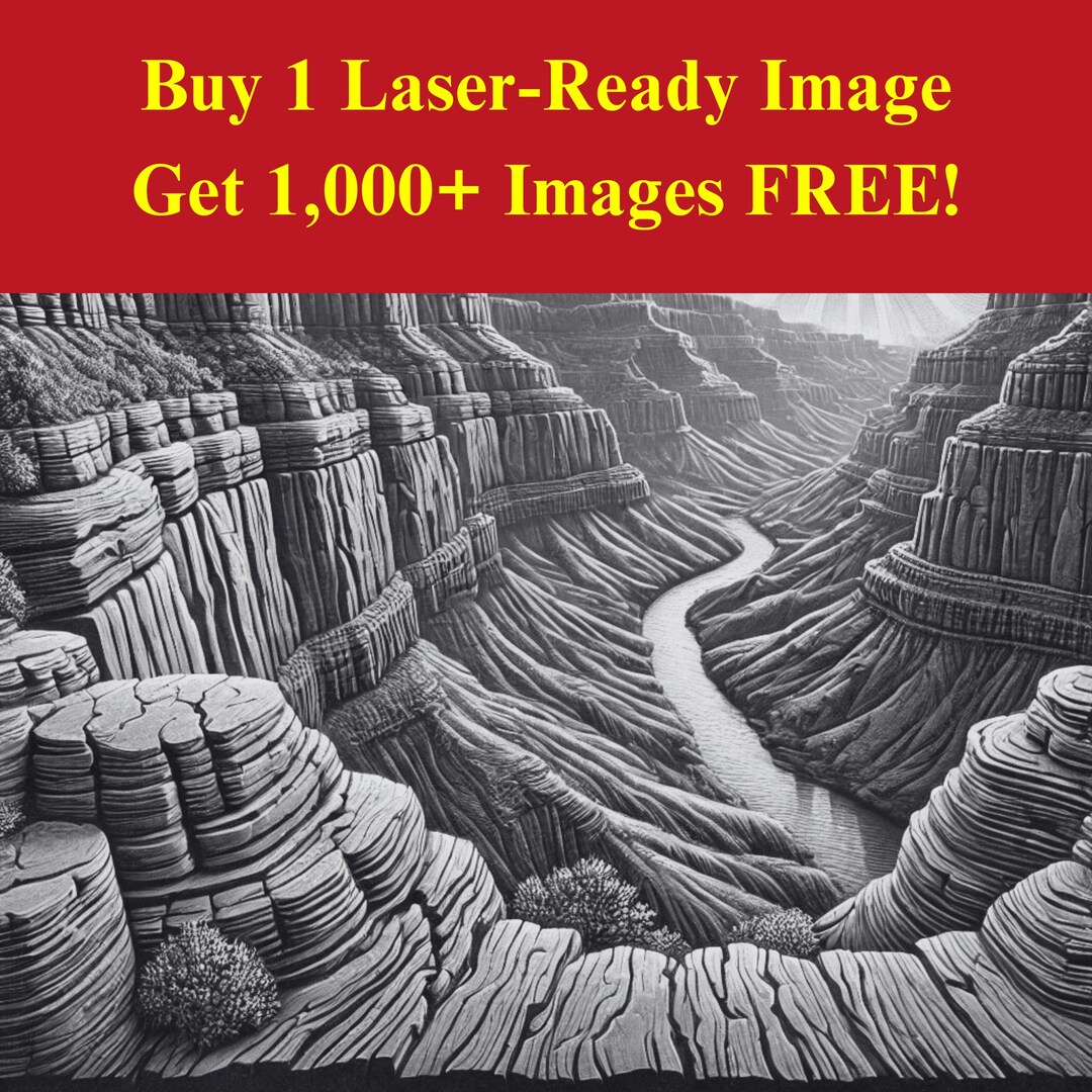 Grand Canyon Image Laser Cut Burn Slate File | Desert Landscape Scenic ...