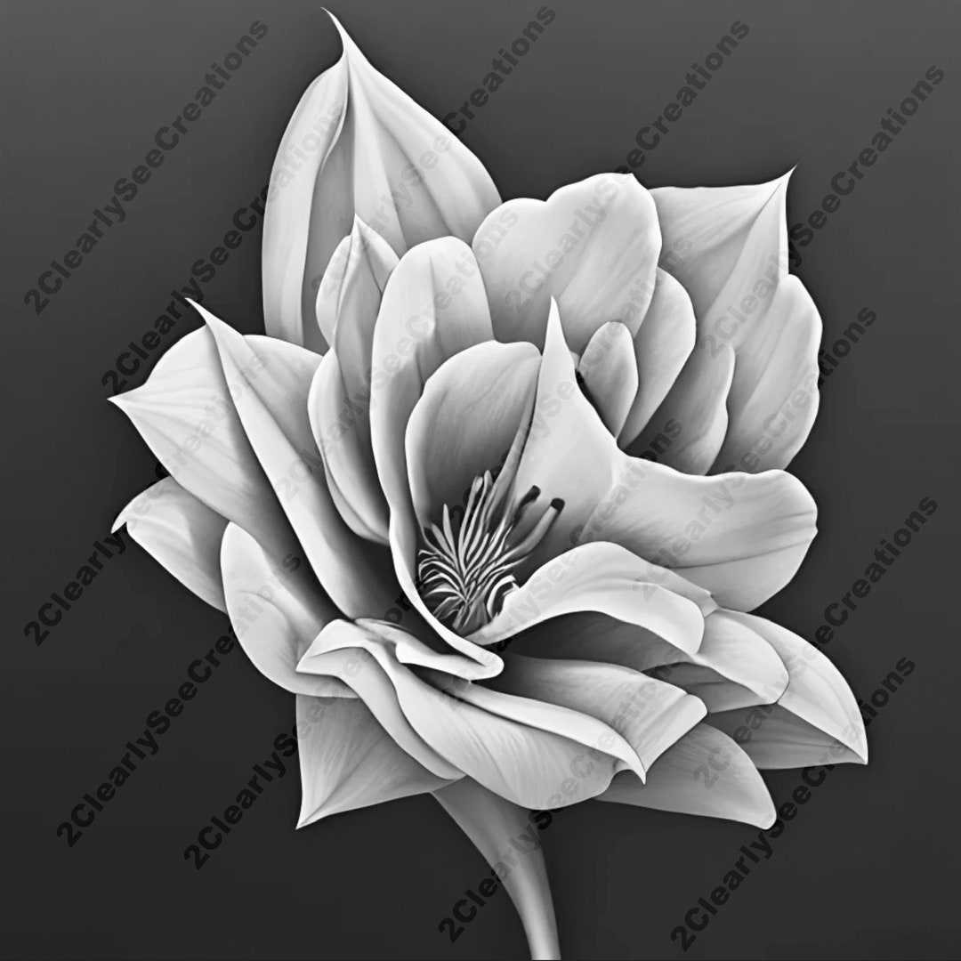 Digital Design File the Developing Flower Glowforge Lightburn Laser ...