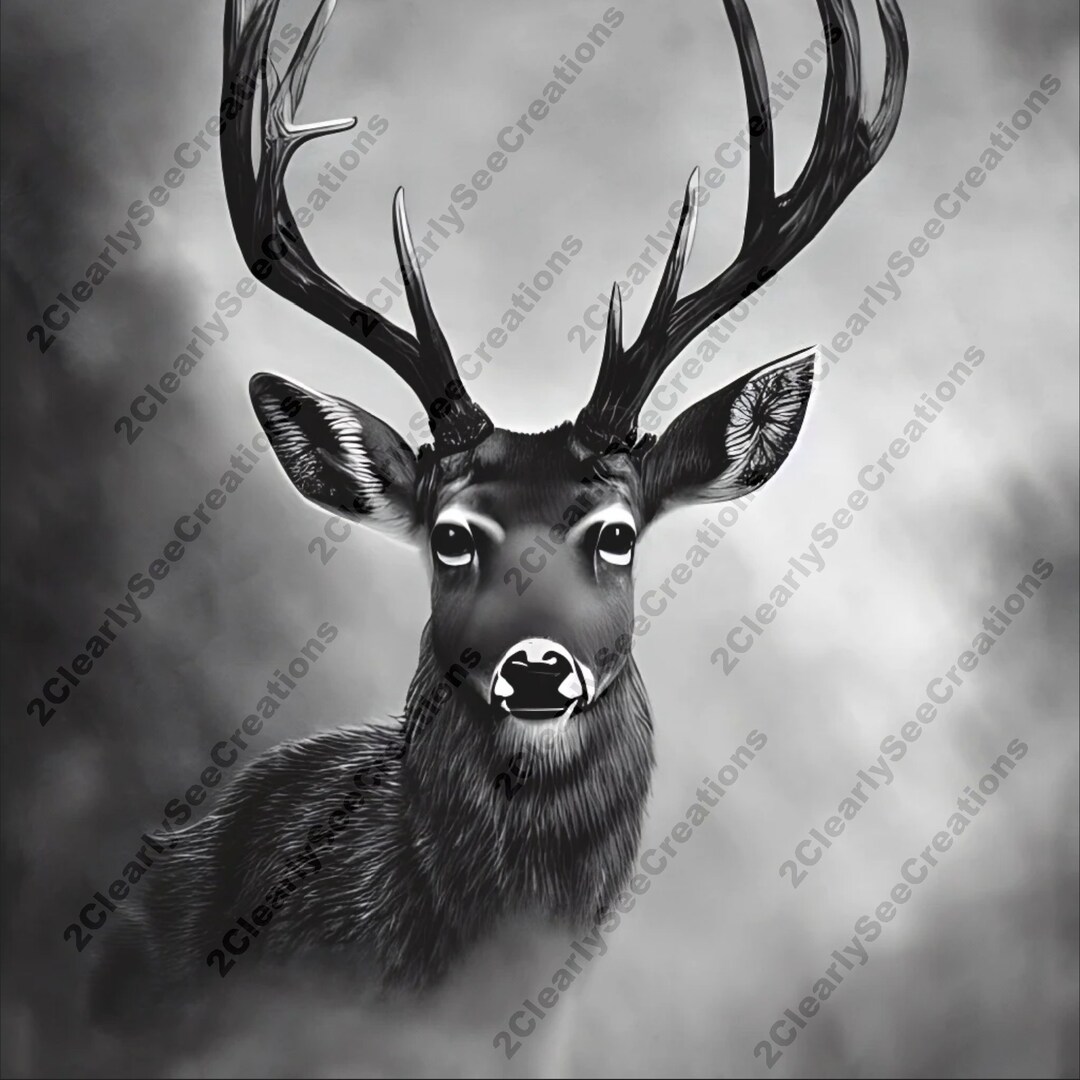 Digital Design File Deer 02 Glowforge Lightburn Laser Ready Engrave PNG ...