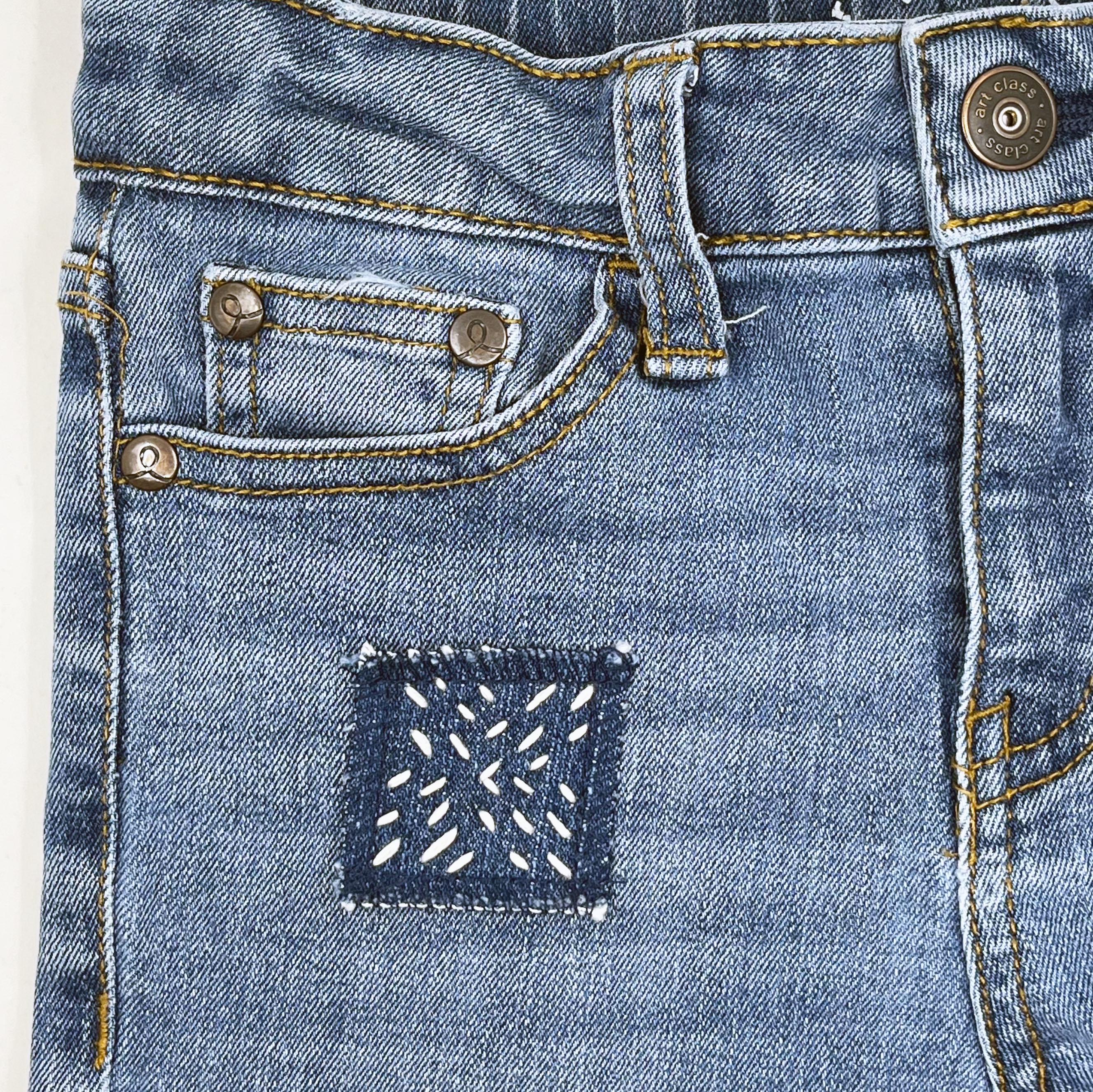 Mini Square Patch- Denim - Etsy