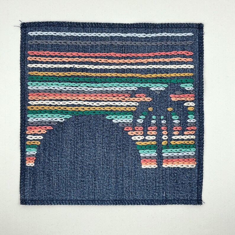 Hand Embroidered Sunset Patch - Etsy