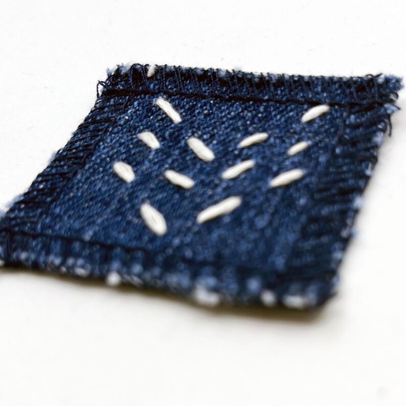 Mini Square Patch- Denim - Etsy