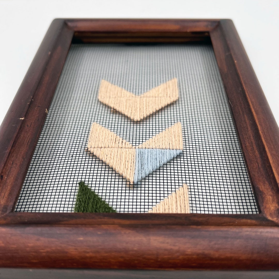 Hand Embroidered Window Screen Chevrons - Etsy