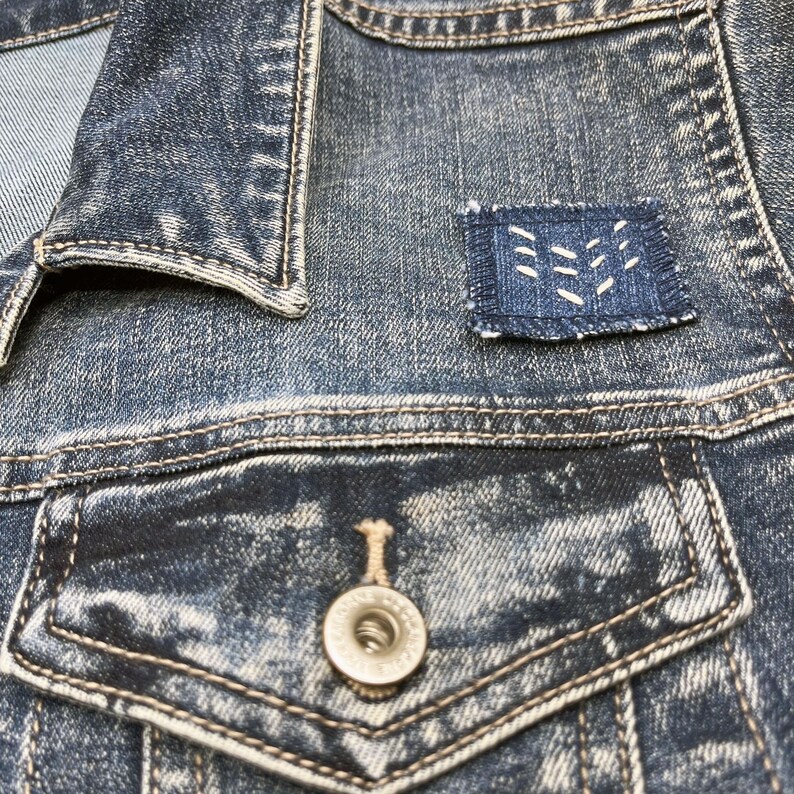 Mini Square Patch- Denim - Etsy