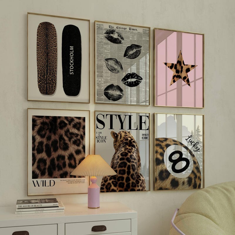 Y2k Cheetah Wall Art - Etsy