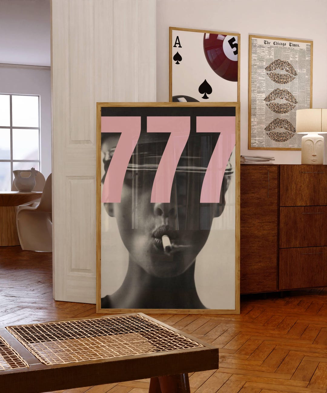 Lucky 777 Y2k Wall Art Print, Aesthetic Wall Decor, College Apartment ...