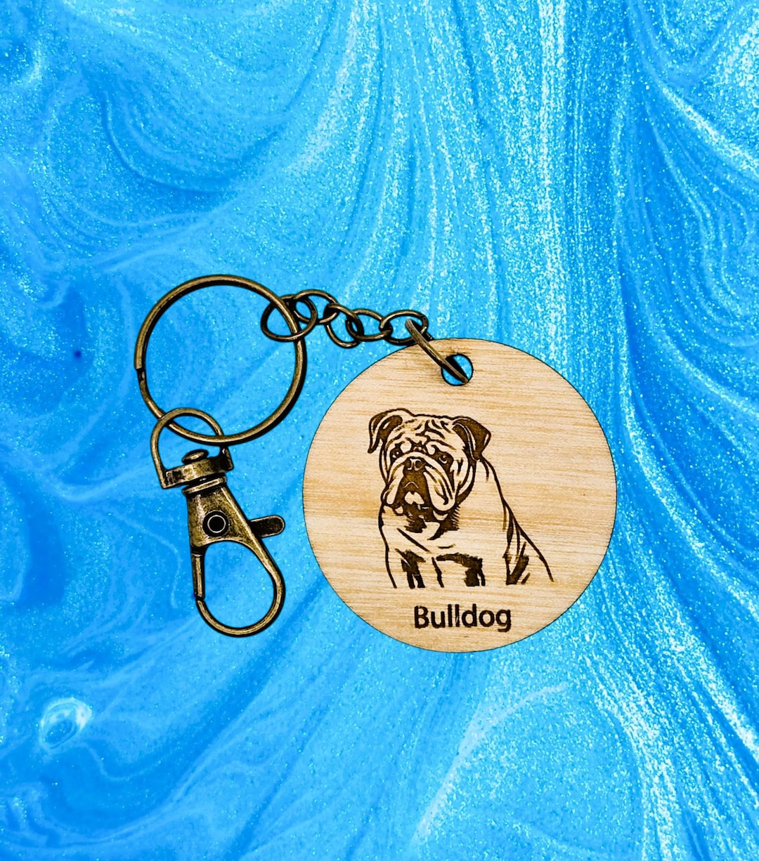 Bulldog - Dog Breed Keychain - Etsy
