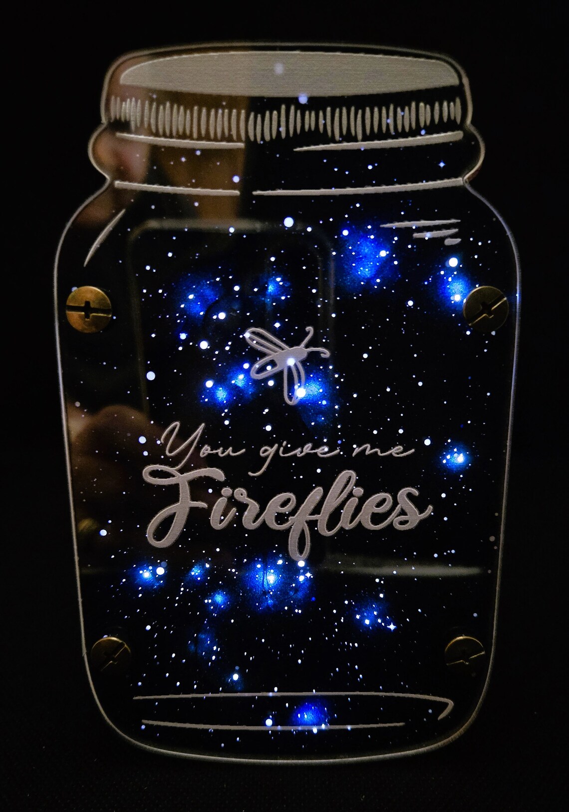 You Give Me Fireflies - Mason Jar Shelf Sitter - Etsy