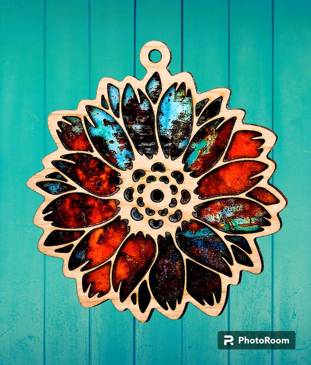 Sunflower Suncatcher - Round Copper - Etsy