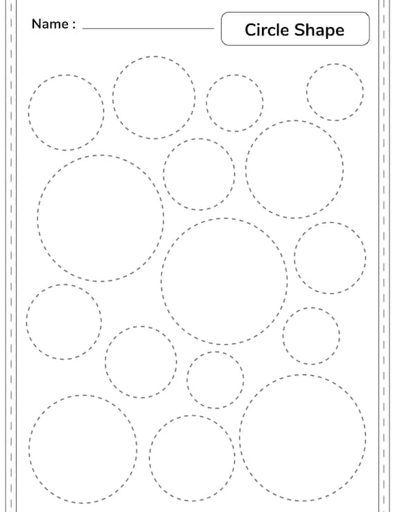 A Circle Tracing Page - Etsy
