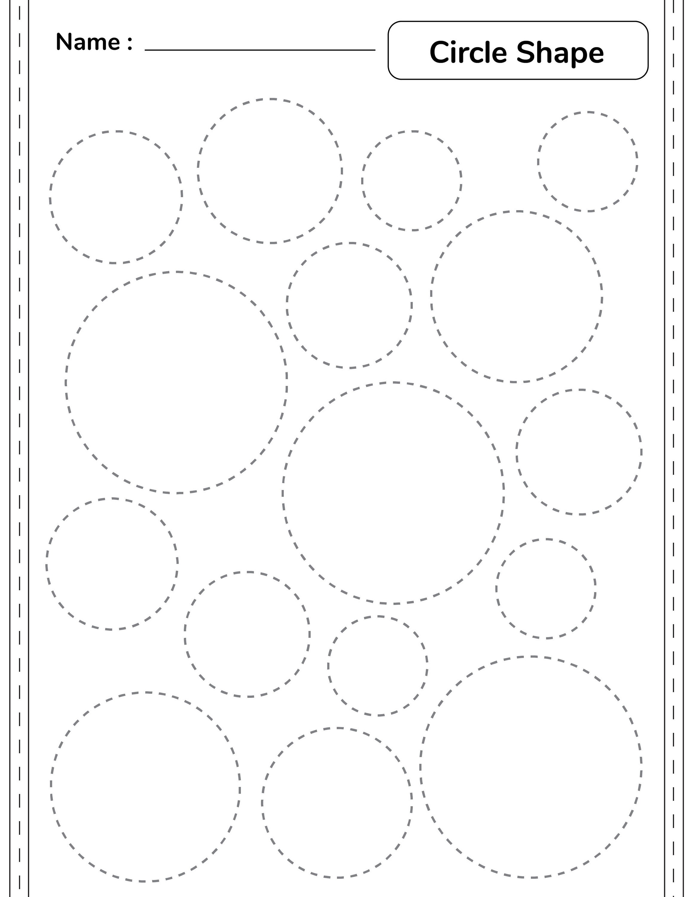 A Circle Tracing Page - Etsy