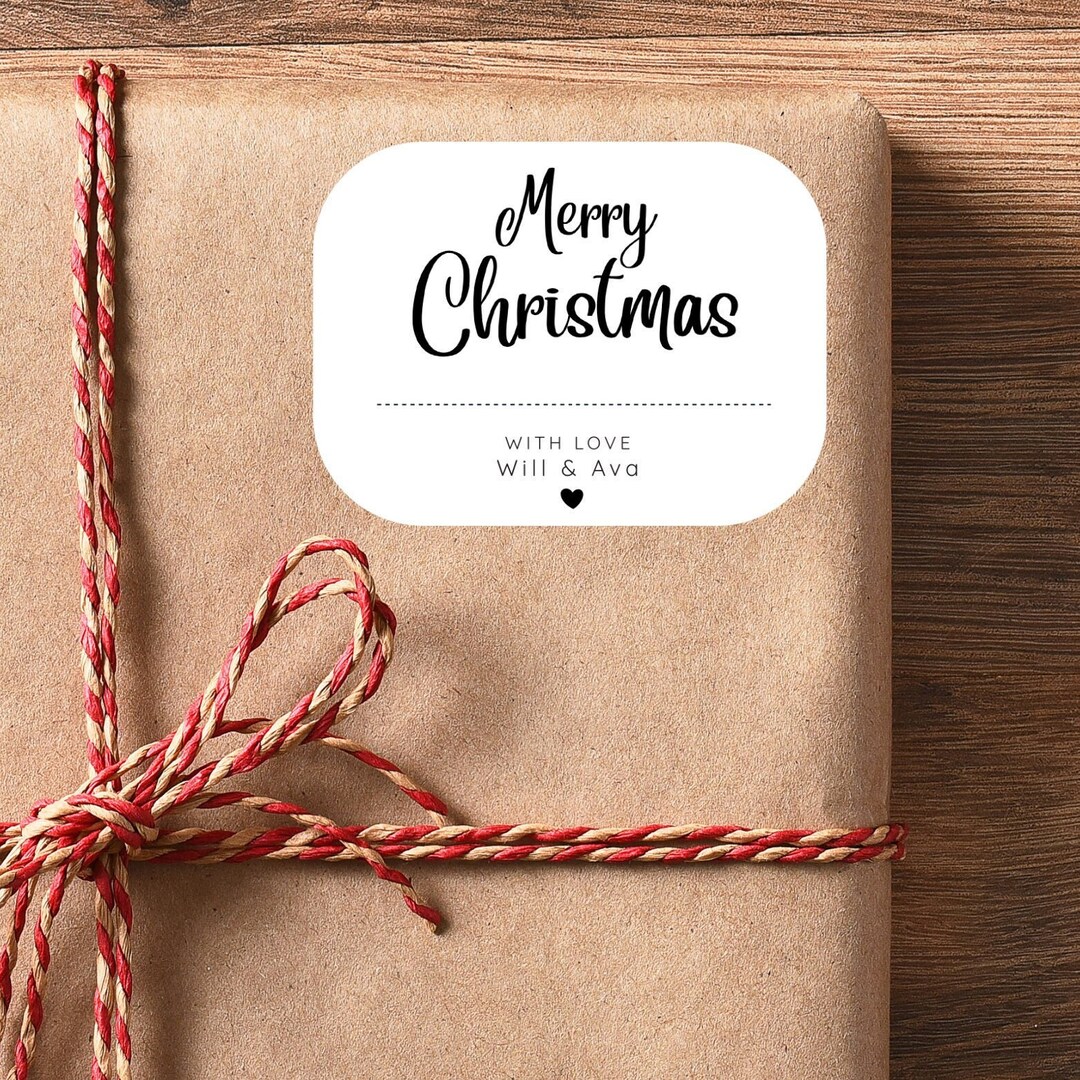 Personalised Christmas Sticker Gift Tags, Present Labels, From Family ...