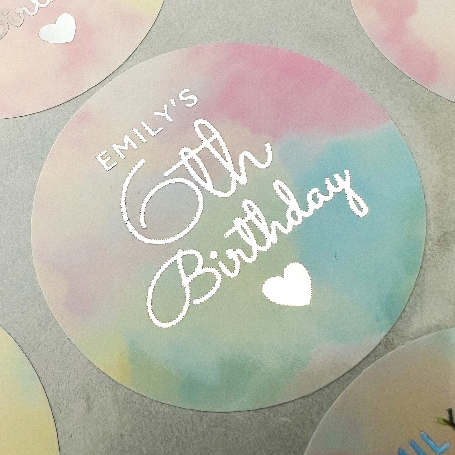 Personalized Rainbow Birthday Stickers: Foiled Party Favor Labels - Etsy UK