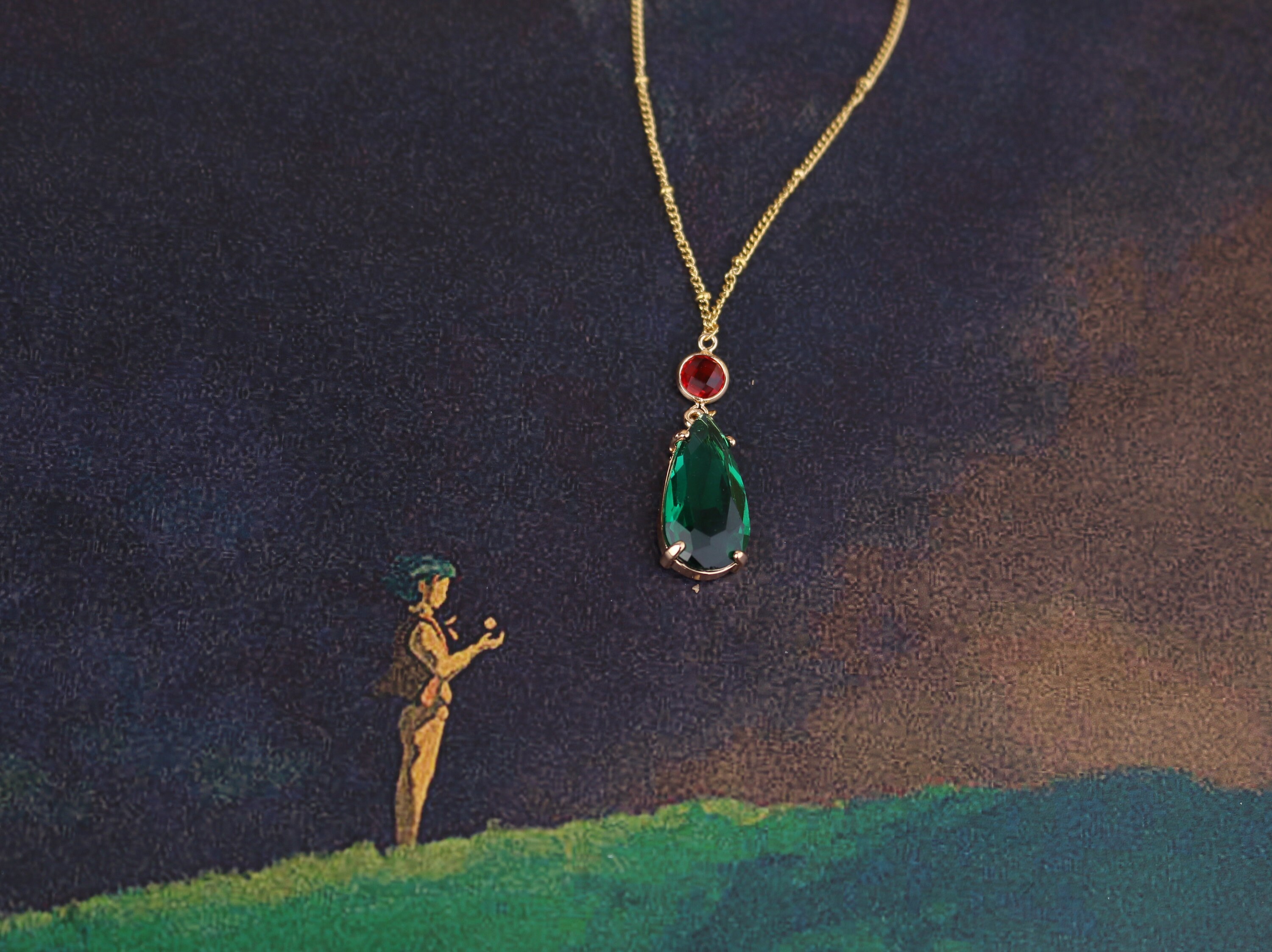 Howls Moving Castle Necklaceanime Cosplay Necklace Hauru Etsy