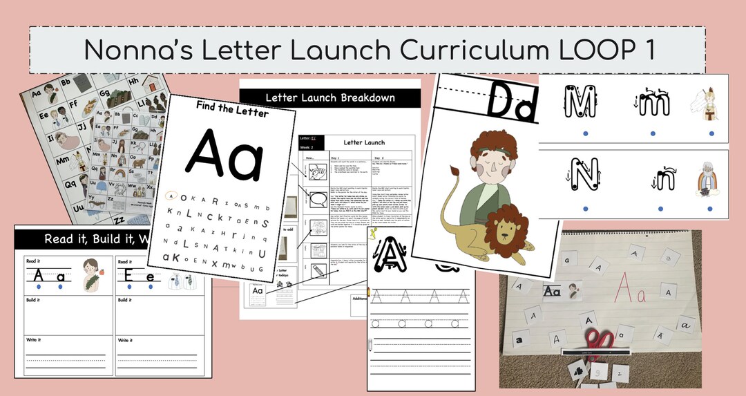 Nonna's Letter Launch loop 1 A Gospel Centered Curriculum - Etsy