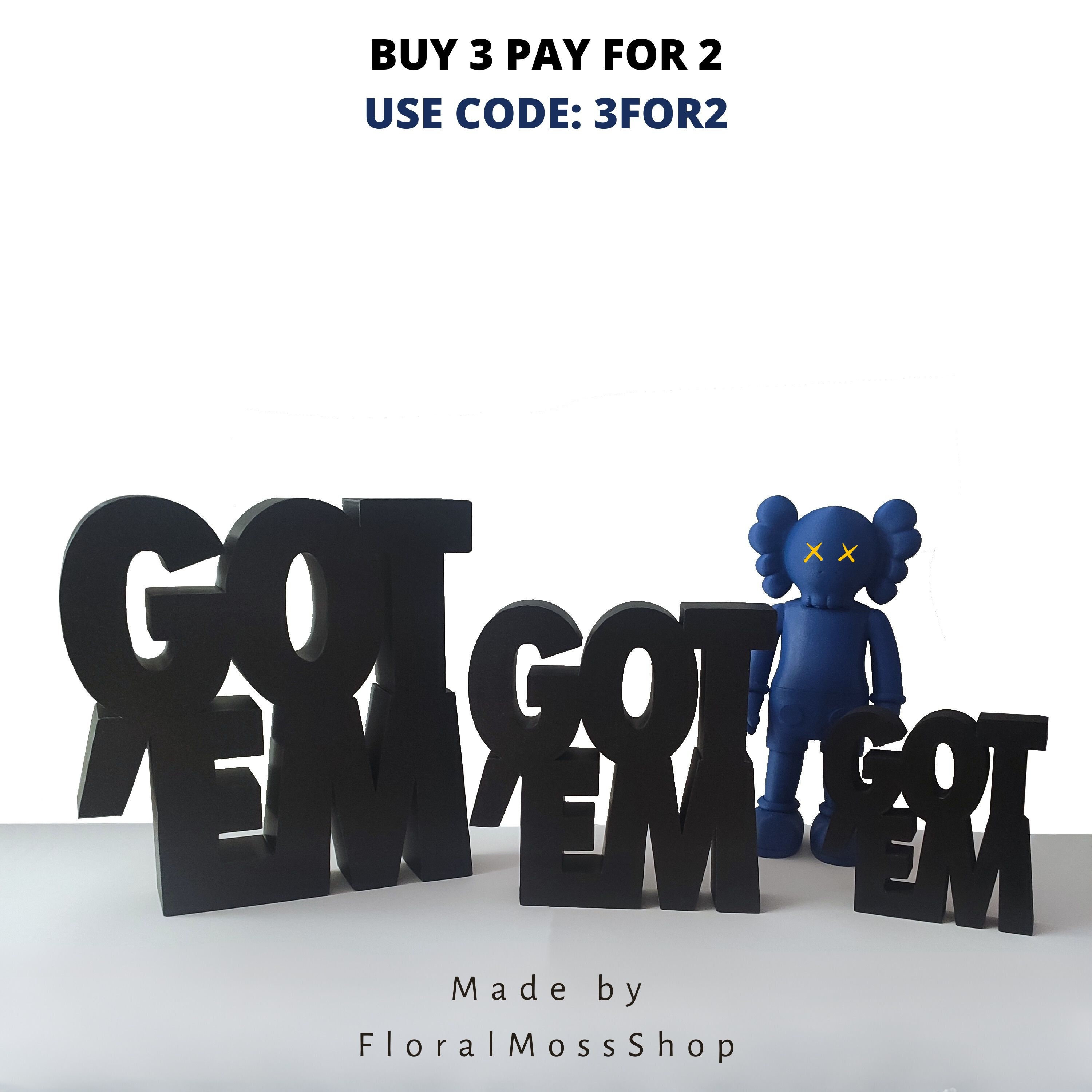 Got Em Sneakerhead Custom Home Decor Sign Figure Decoration Gift Art ...