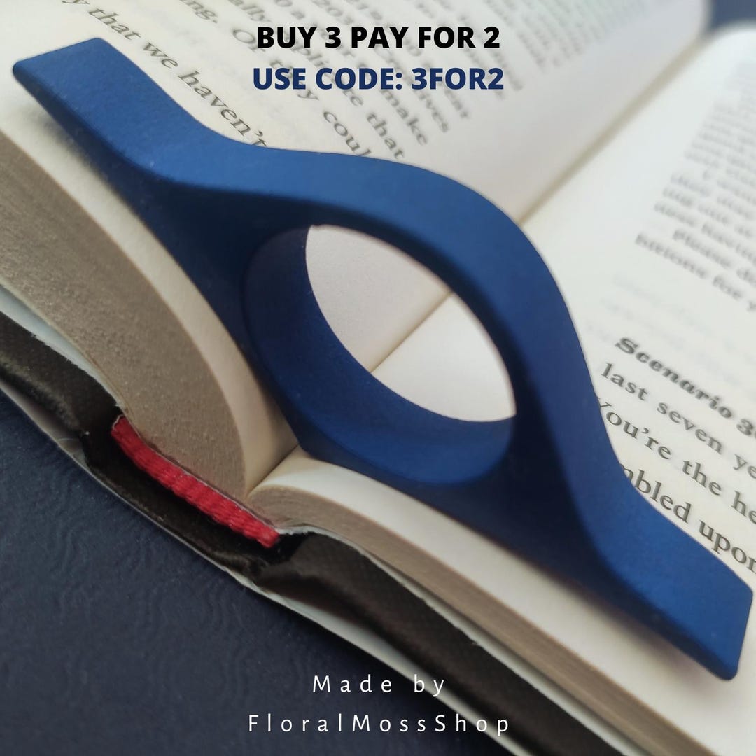 3D Printed Book Page Holder: Thumb Rest for Book Lovers - Etsy